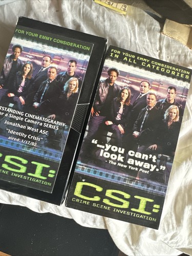 2x CSI: Crime Scene Investigation RARE FYC VHS Season 2 Emmy Promo 2001 ...