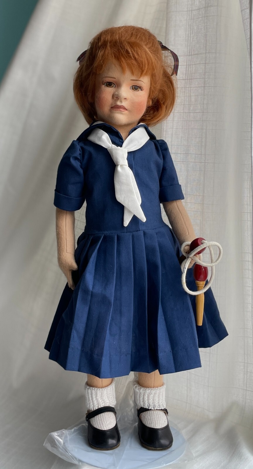 R. John Wright Doll LILLIAN 20" molded felt, fully jointed 1987 #256/ ...