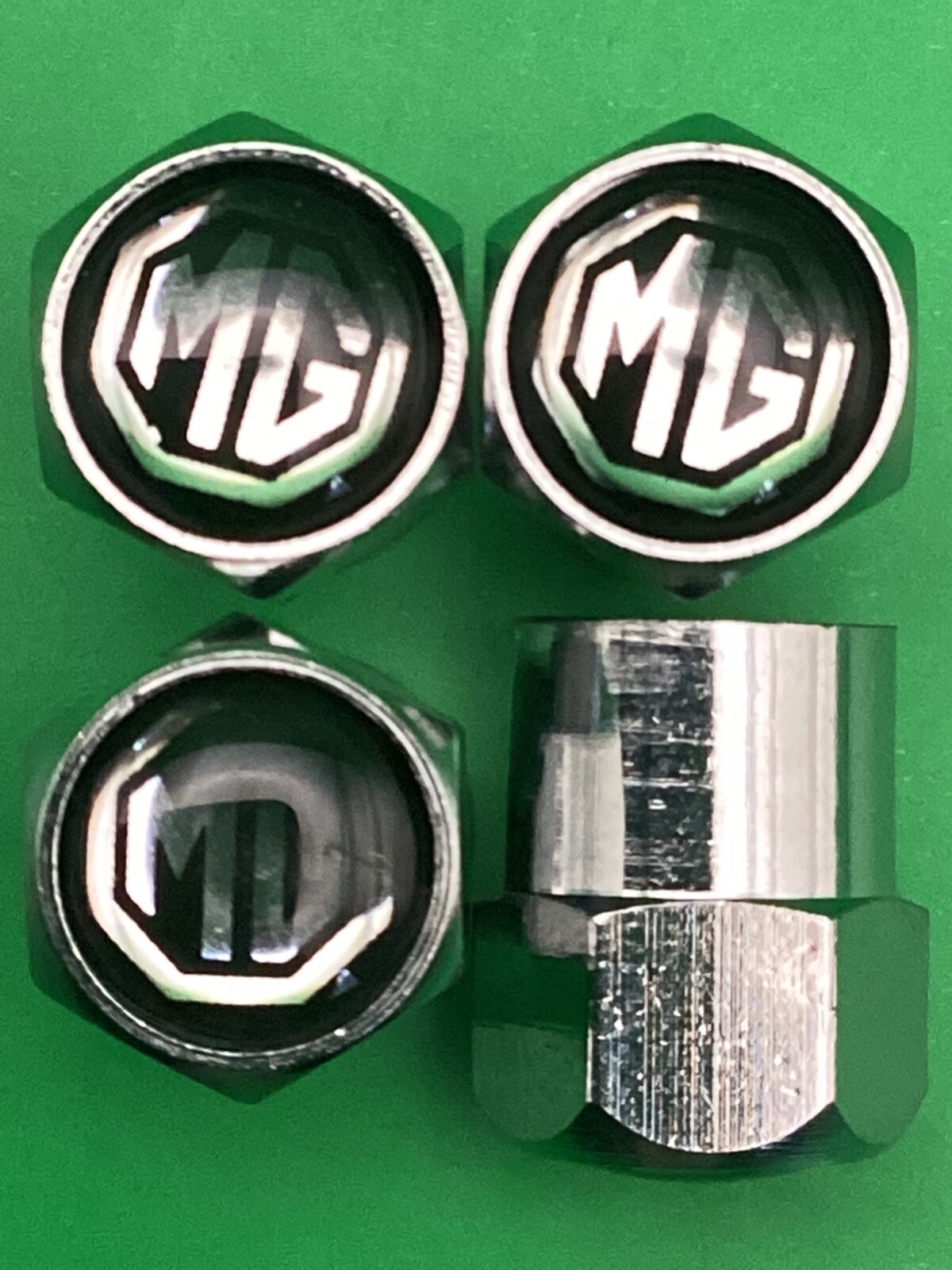 4 Pcs Set Air Valve Cap With MG Logo Air Valve Cap Colour Silver No-2 ...