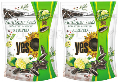 2 YES LEMON Flavor Spiced Roasted Sunflower Seeds European Snacks 150g ...