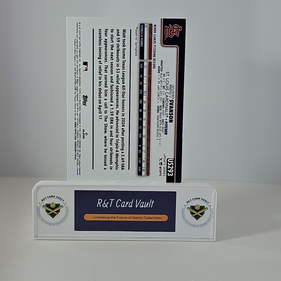 2025 TOPPS UPDATE MATT SVANSON (RC) HOLIDAY JACK O LANTERN PARALLEL ...