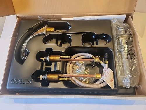 Delta 3530-LHP Two Handle Wide Spread Faucet, w/ Tail Pc, NO HANDLES ...