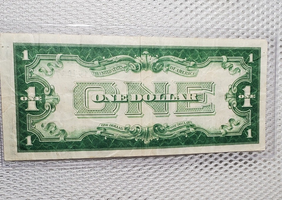 1928 $1 Silver Certificate Funny Back Blue Seal Note Plain Series A-A ...