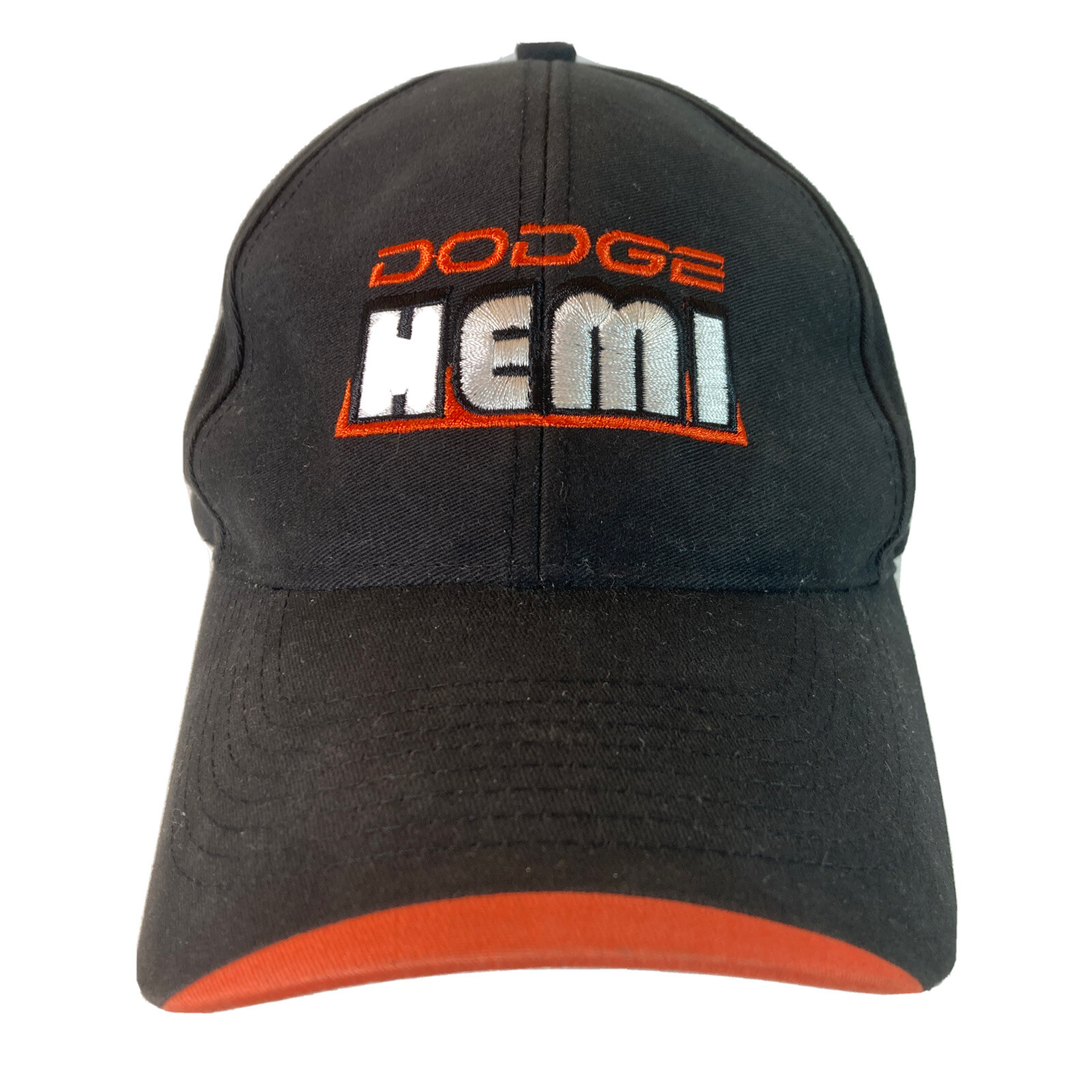 Dodge Hemi Head Baseball Cap Hat Men's Black & Orange Adjustable One ...