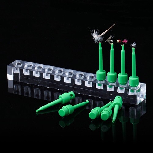 Acrylic Fishing Flies Display Stand Fly Tying Tool Lure Holder Hook ...