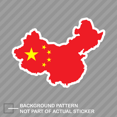 Chinese Shaped China Flag Sticker Decal Vinyl country pride | eBay