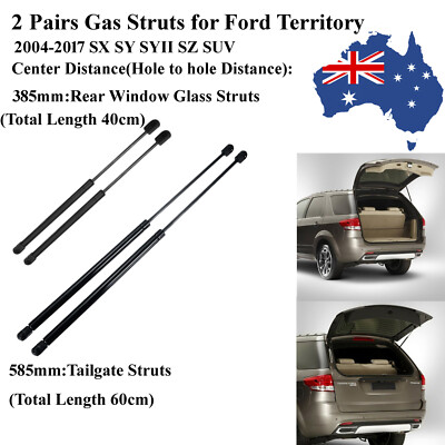 4 Rear Boot+Window Glass Gas Struts For Ford Territory SX SY SZ MKI ...