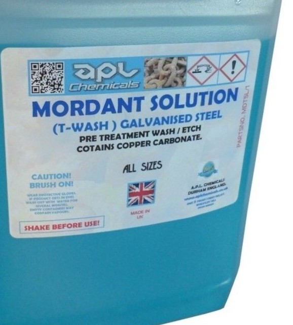 Mordant Solution - T Wash, galvanised steel - 2 x 5 L ACID ETCH PRIMER ...