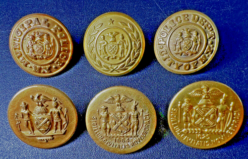 Collection of New York City Police Department Buttons NYPD N.Y.P.D ...