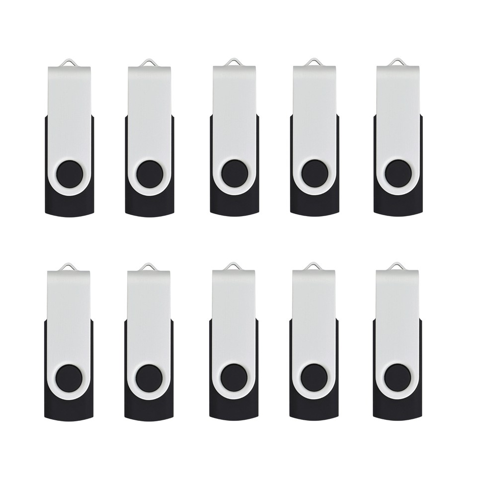 Wholesale 1/10/100pcs USB 2.0 8GB Metal Swivel USB Flash Drives Memory ...