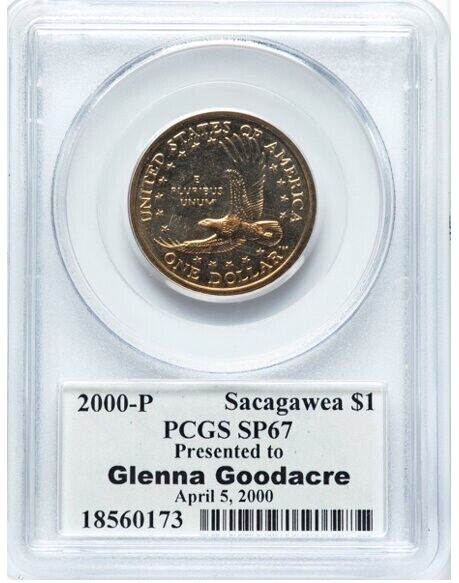2000-P GOODACRE Presentation * PCGS SP67 * SACAGAWEA Dollar $1 Diehl ...
