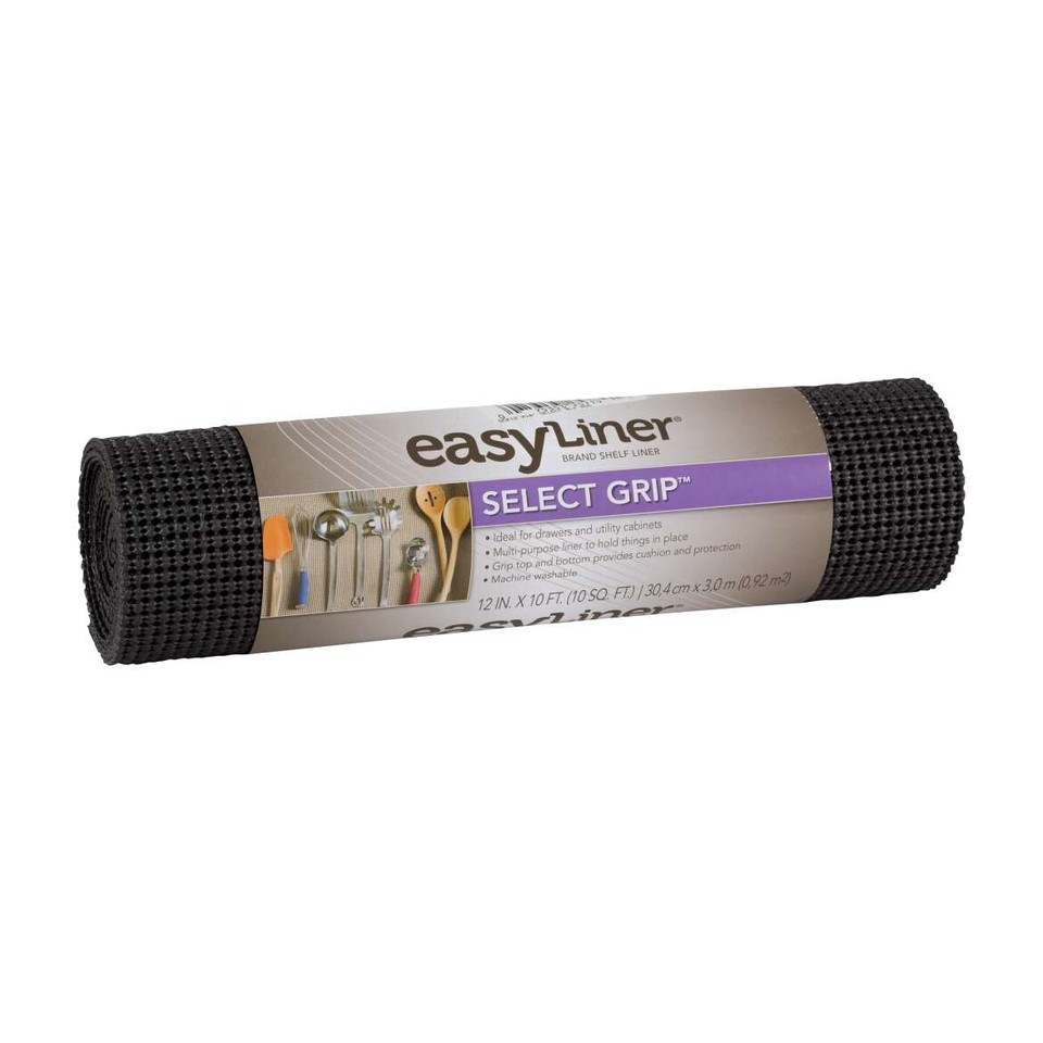 Duck Brand Easy Liner Select Grip 12" x 10' Shelf Liner - Black | eBay