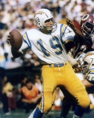 JOHN UNITAS BALTIMORE COLTS LEGEND FINAL SEASON CHARGERS COLOR 8x10 | eBay