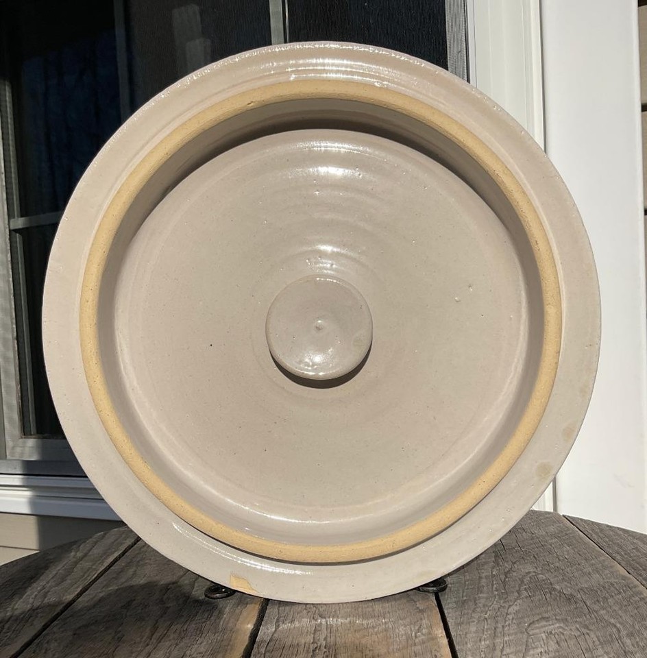 Rare Antique Robinson Ransbottom Stamped 10 Gal Crock Lid Recess Big ...