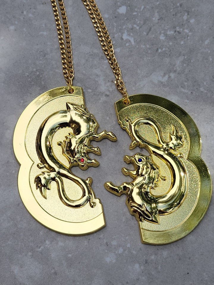 Double Dragon Gold Movie Medallion Cosplay Prop Metal Necklace | eBay