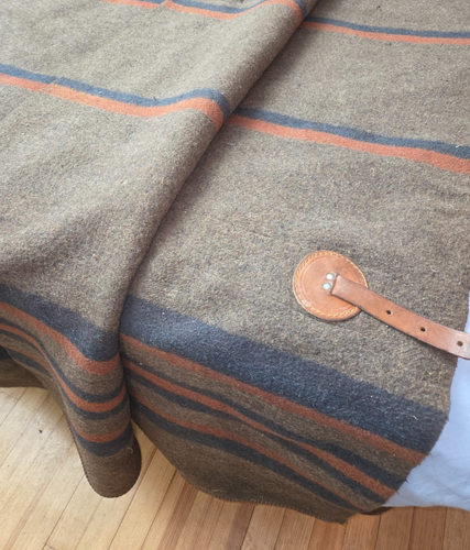 Vintage Wool Horse Blanket 85” x 118” Leather Strap Buckle Primitive ...