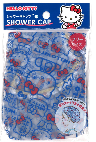 Sanrio Hello Kitty Shower Cap, Elastic Reusable EVA Plastic Bathing ...