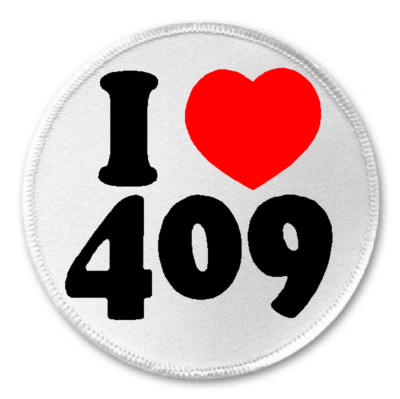 I Love 409-3" Sew/Iron On Patch Area Code Born Raised Pride Beaumont ...