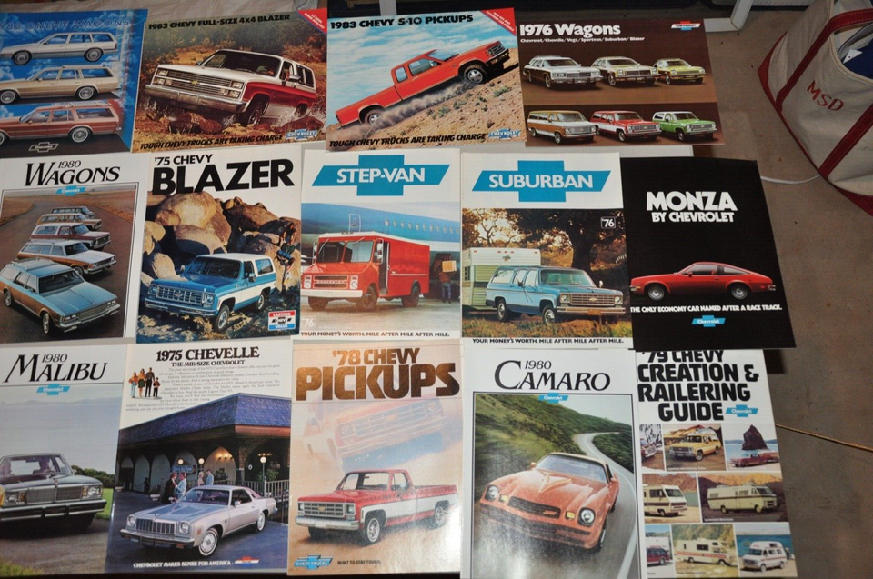 LOT Vintage 165 GM General Motors Sales Brochures late 1960's- early ...