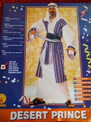 DELUXE DESERT SHEIK PRINCE HALLOWEEN COSTUME MENS OUTFIT - ADULT ONE ...