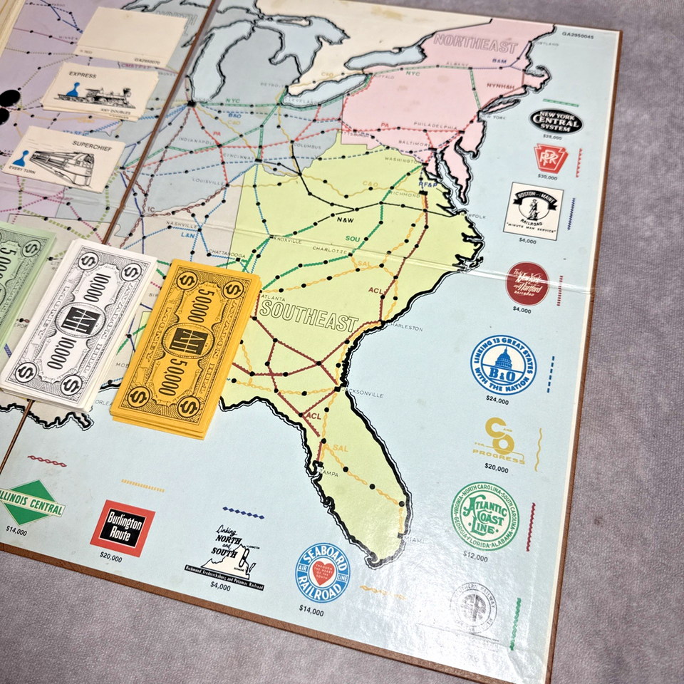 Avalon Hill Rail Baron 1977 1st Edition Vintage Board Game Railroad GA ...