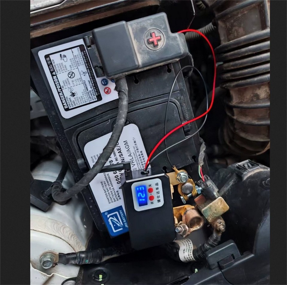 12V Wireless Remote Control Car Battery Disconnect Switch with Voltage ...