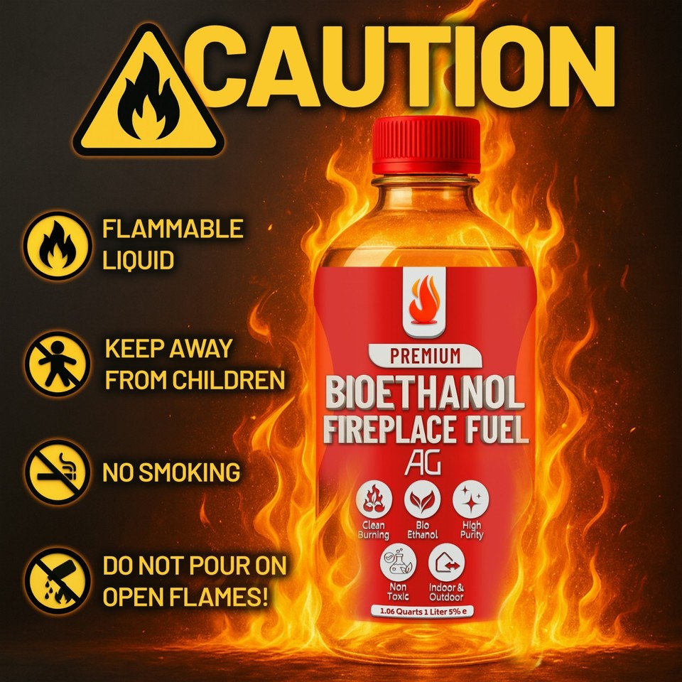 Premium Bio Ethanol Fireplace Fuel (20X1 L) Fires, ,Versatile | eBay
