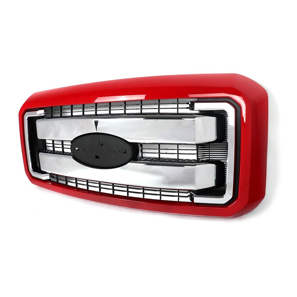Vermilion Red Frame Front Grille Assembly For 2011-16 F250 F350 F450 ...