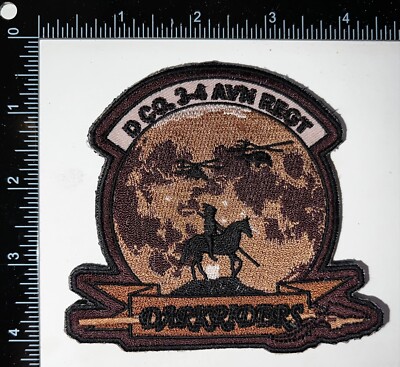 US Army OIF OEF D Co 3-4 Aviation Regt Darkriders HOOK & LOOP Patch | eBay