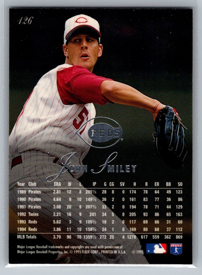 John Smiley 1995 Flair BASEBALL #126 Cincinnati Reds | eBay