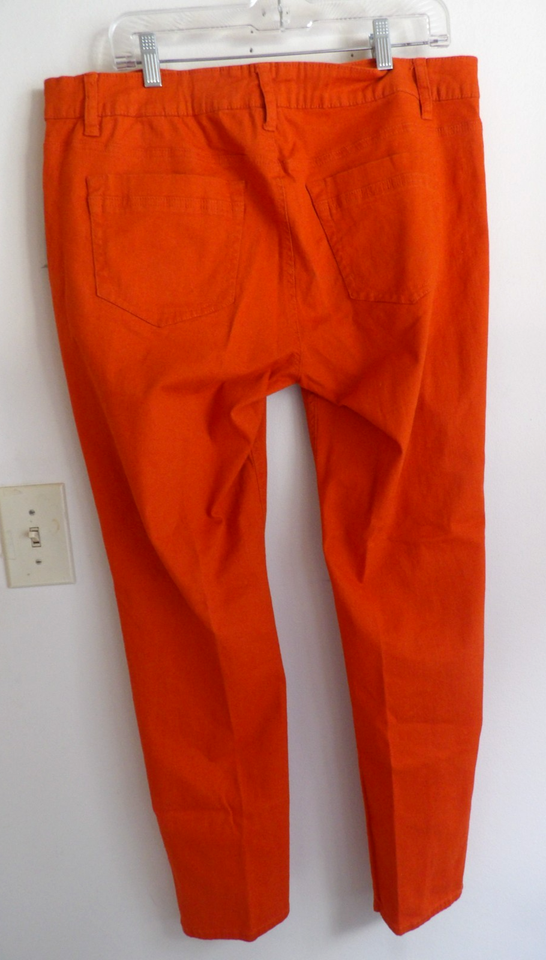 New Directions Orange Stretch Weekend Skinny Jeans Size 16 NWT | eBay