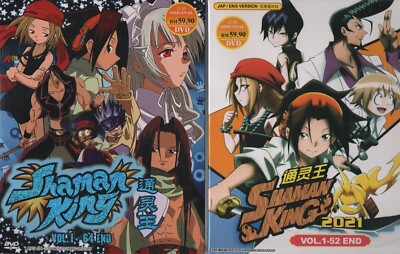DVD Anime Shaman King 2001 TV Series VS Shaman King 2021 TV Series ...
