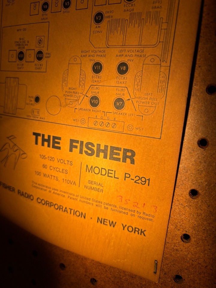 Circa 1966 Vintage Fisher Stereo AM/FM Radio Console w/Garrard 40B ...