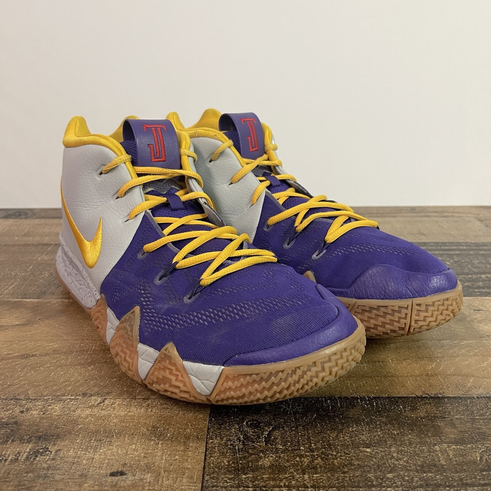 Nike Kyrie 4 NikeID Size 15 Mens Purple Yellow Grey 2018 AR3867-994 ...