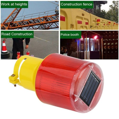 Waterproof Super bright Flash LED Solar Warning Light Signal Lamp ...