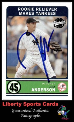 2003 Upper Deck Jason Anderson #313 Authentic Autographed Card New York ...