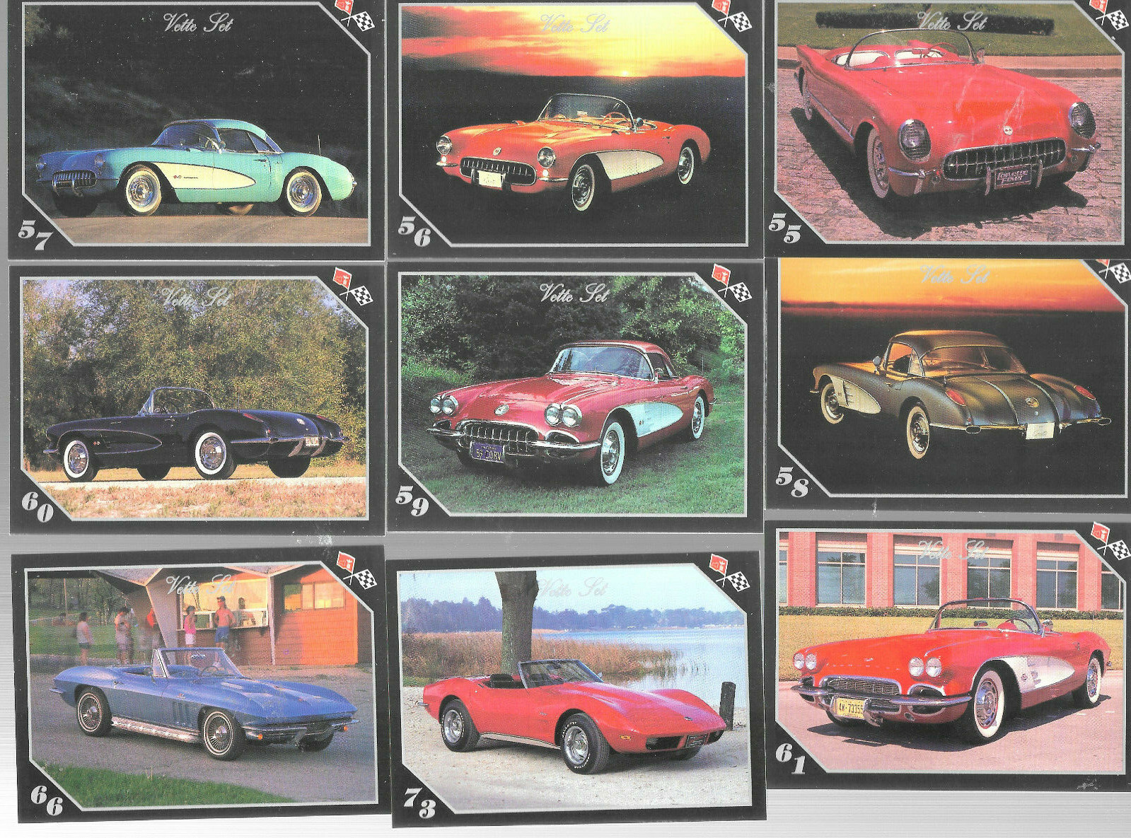 Lot Of 17 Vette Set Convertible Corvettes Trading Cards 1991 Inaugural ...