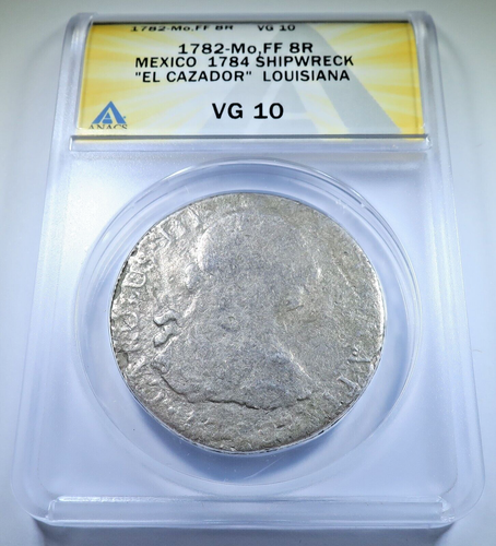 1782 El Cazador Shipwreck Spanish Mexico 8 Reales 1700's Colonial ...