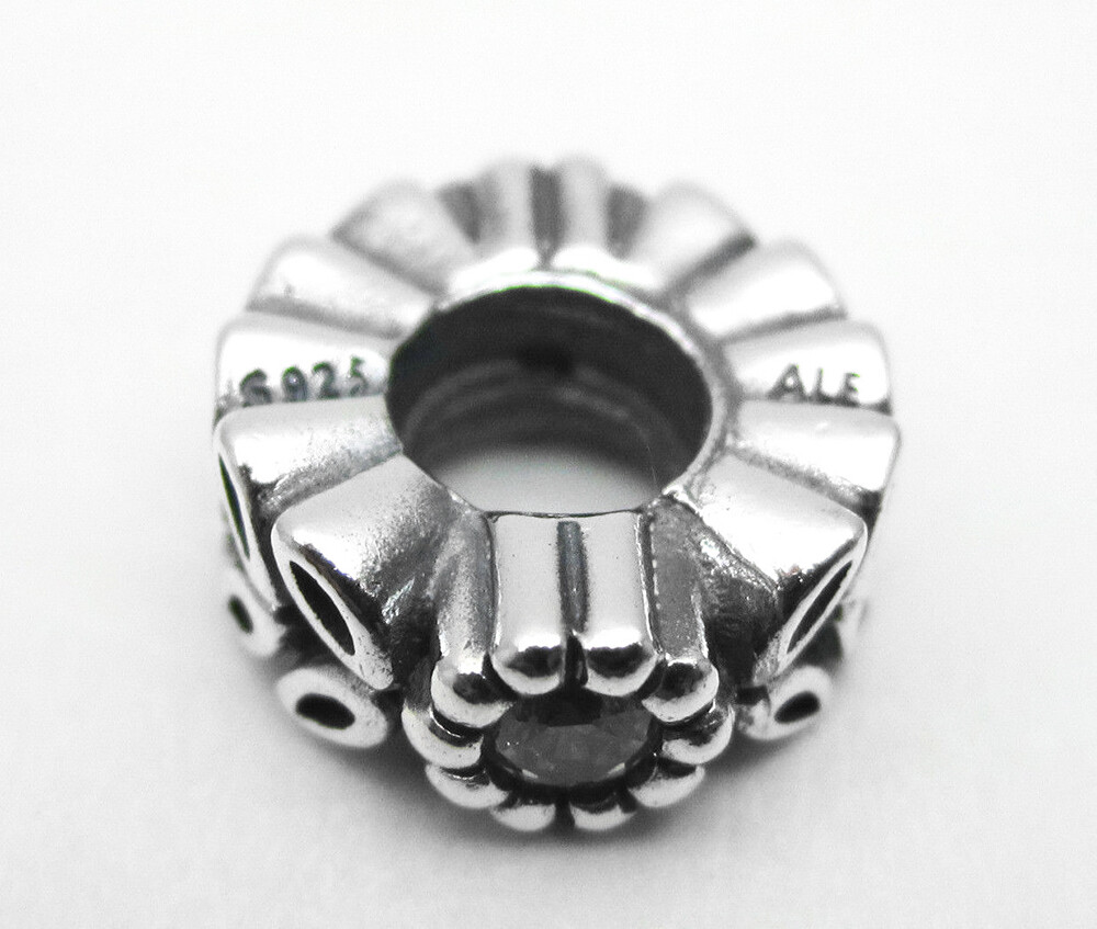 New Authentic Pandora Charm Clear Twice as Nice Sterling Silver Spacer ...