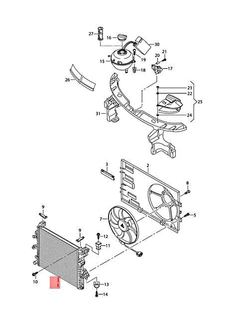 VW CAMPMOBILE TYP2 TRANSP. LT COOLER FOR COOLANT 7E0121253A ORIGINAL NO ...