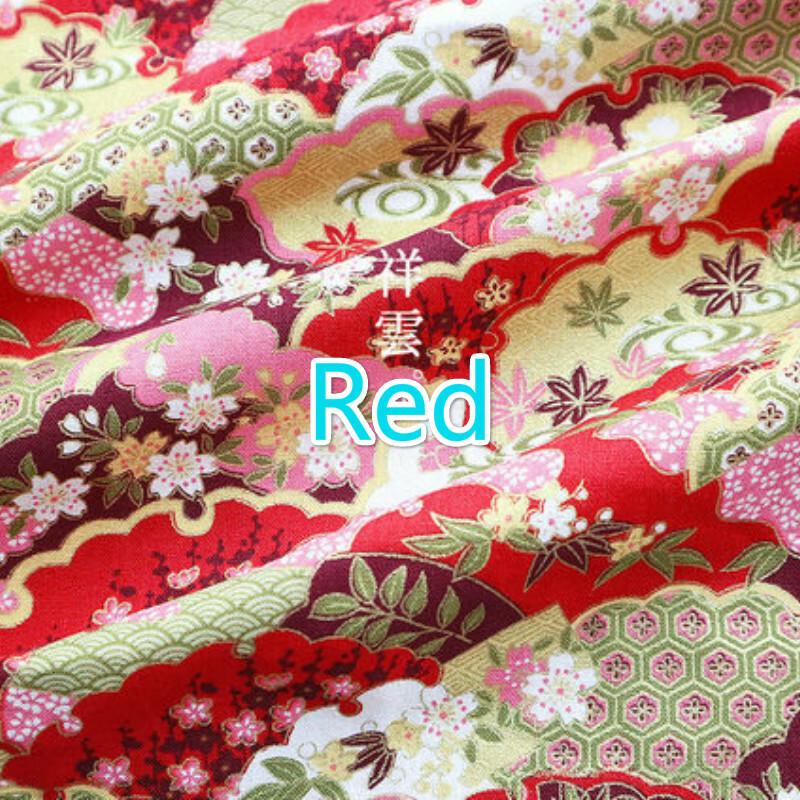 Japanese Floral Print Pure Cotton Fabric DIY Craft Sewing Material ...