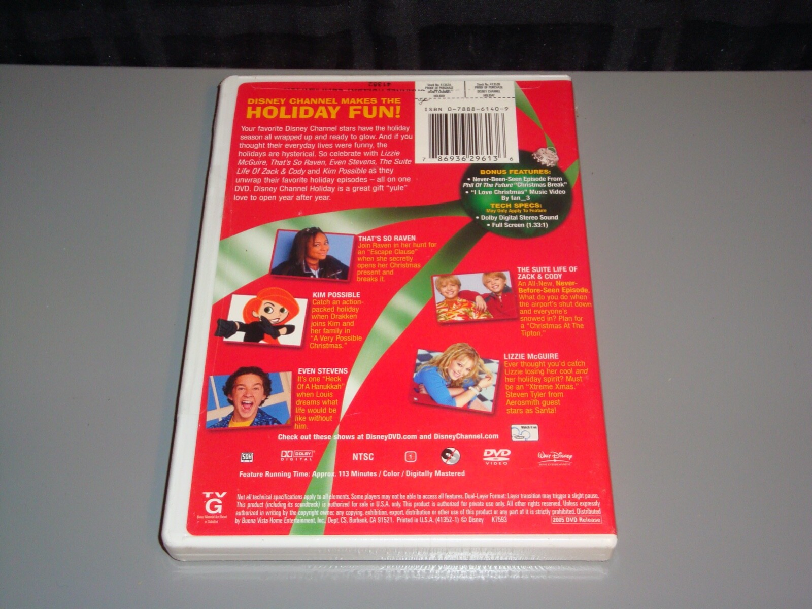Disney Channel Holiday DVD Lizzie McGuire Raven Kim Possible Family ...