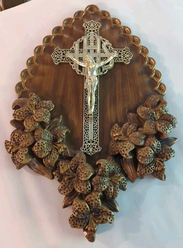 Vintage Religious Jesus Christ Catholic Wall Plaque Art Chalkware Very ...