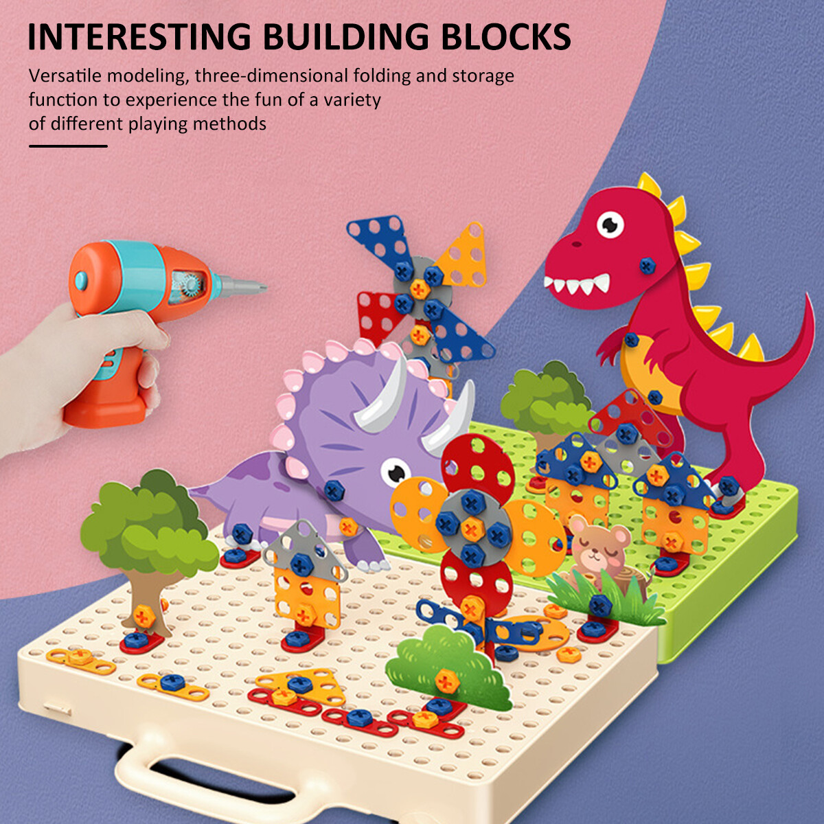 332pcs Screw Puzzle Set 3D Construction Engineering Building Blocks FE ...