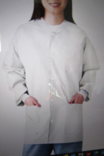 Medline Disposable NONRP500M Hospital Lab Coats Jackets WHITE Medium ...