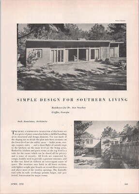 1952 Article * Dr Ann Stuckey House Griffin GA * Aeck Associates ...
