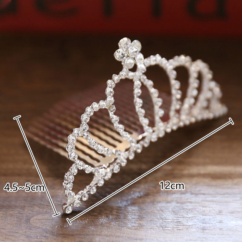 Womens Pearl Crown With Comb Princess Rhinestone Tiara Wedding Headband ...