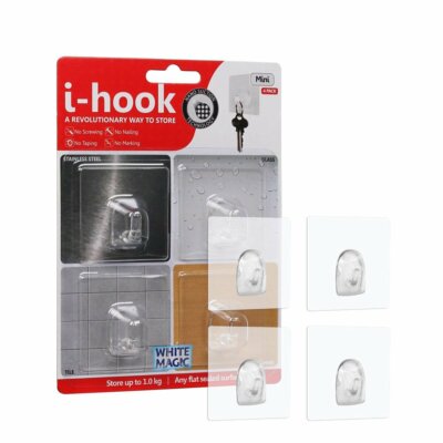 NEW i-HOOK MINI STORAGE HOOKS PACK 4 Keys Utensils Cloth | eBay Australia