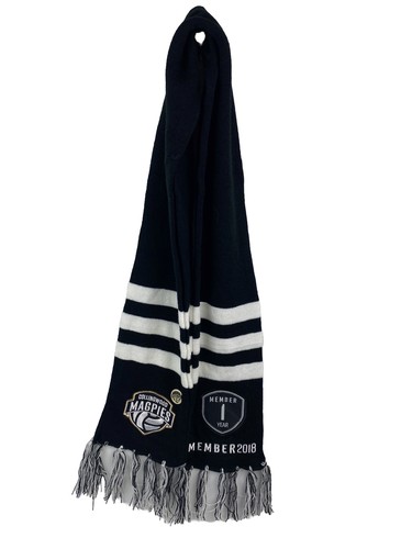 Collingwood Magpies Netball 2018 Member’s Scarf With Pin Suncorp Super ...