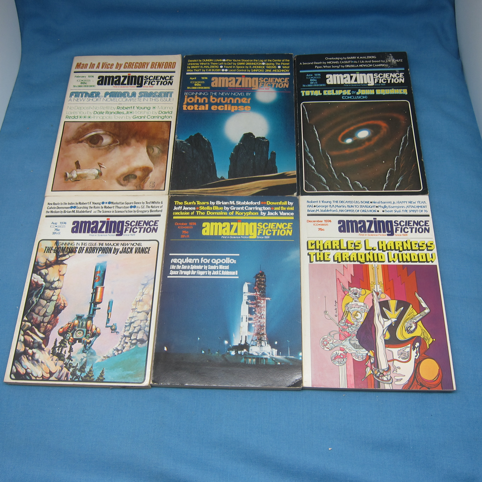 24 Vintage 1970-1976 Amazing Science Fiction Magazine Lot Fan Zines | eBay